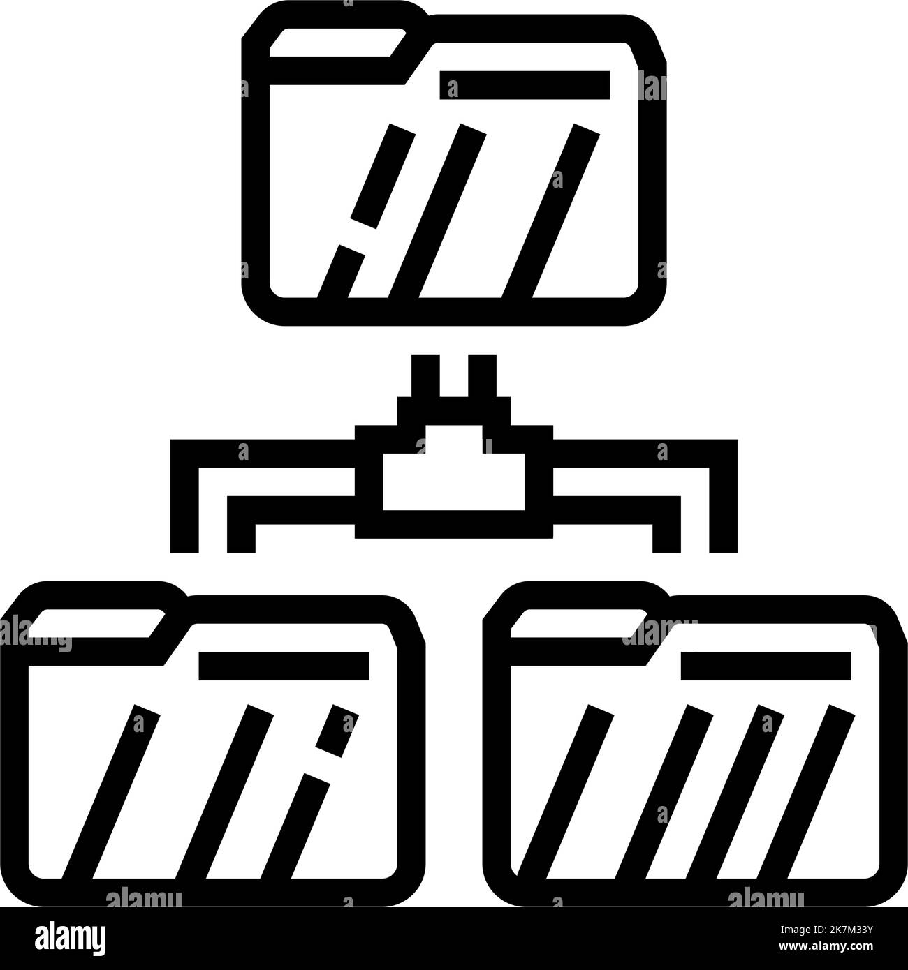 directory folder line icon vector illustration Stock Vector Image & Art ...