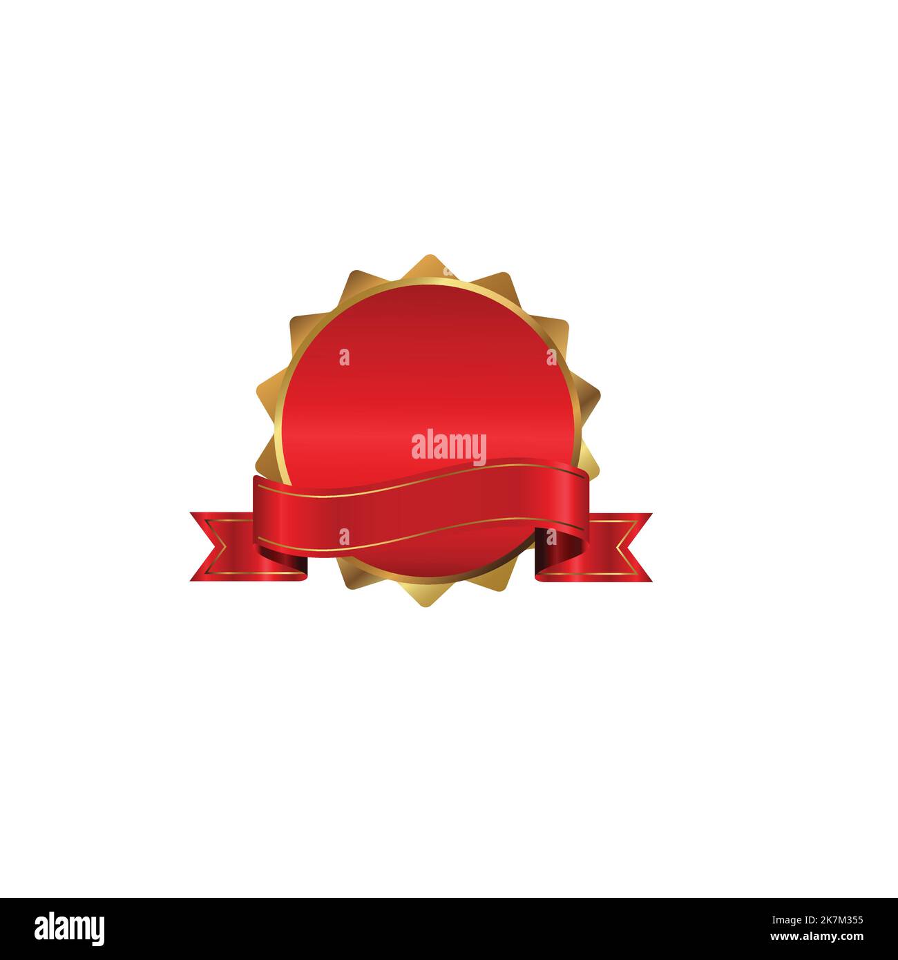 Premium quality single red gradient banner in circle shape Vector ...