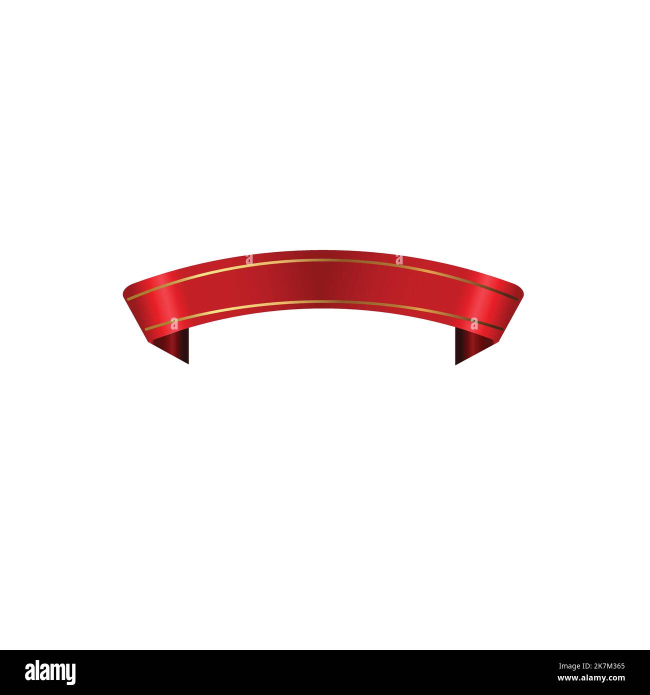 Premium quality single red gradient banner Vector illustration on white ...