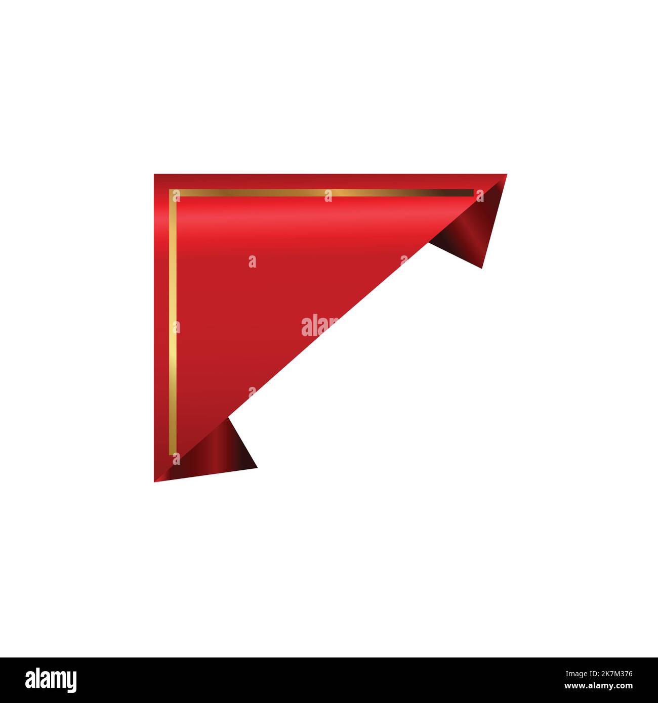 High quality single red gradient banner Vector illustration on white ...