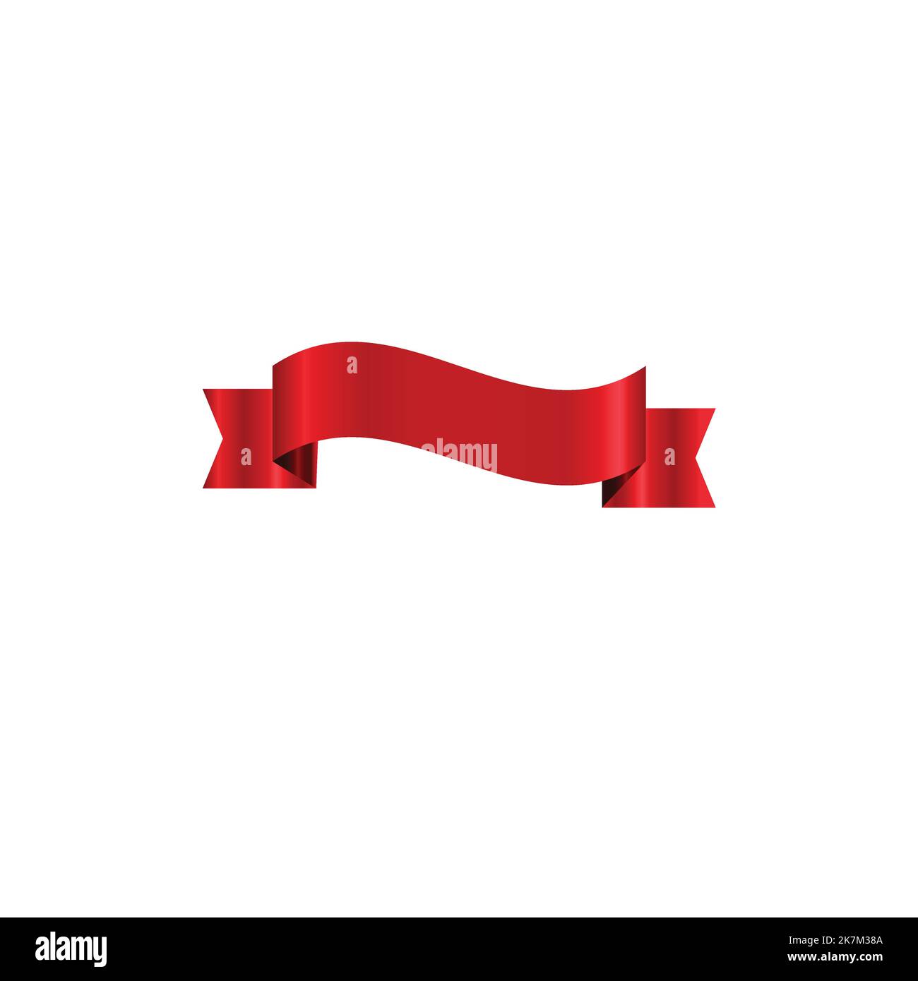 red gradient ribbon banner Vector illustration on white isolated ...