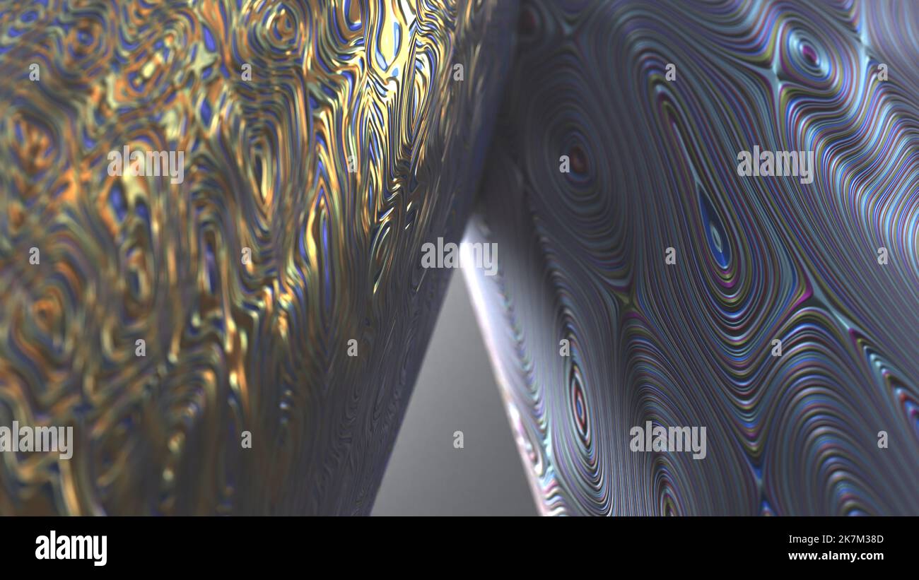 3d hyper-realistic rendering of abstract object with bizarre texture in ...