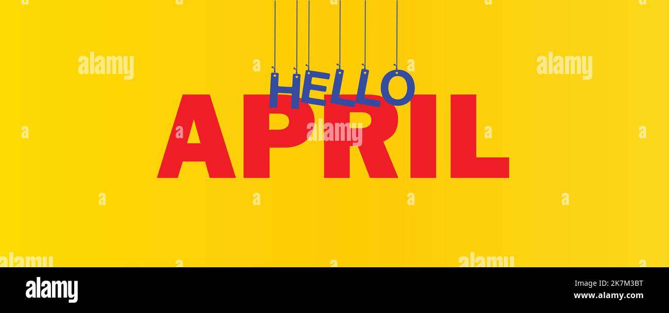 Hello April illustration with beautiful background Stock Vector Image ...