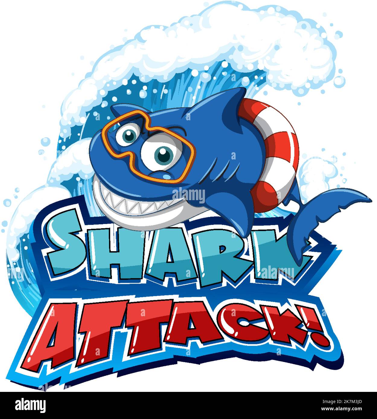 Font design for words shark attack illustration Stock Vector Image ...