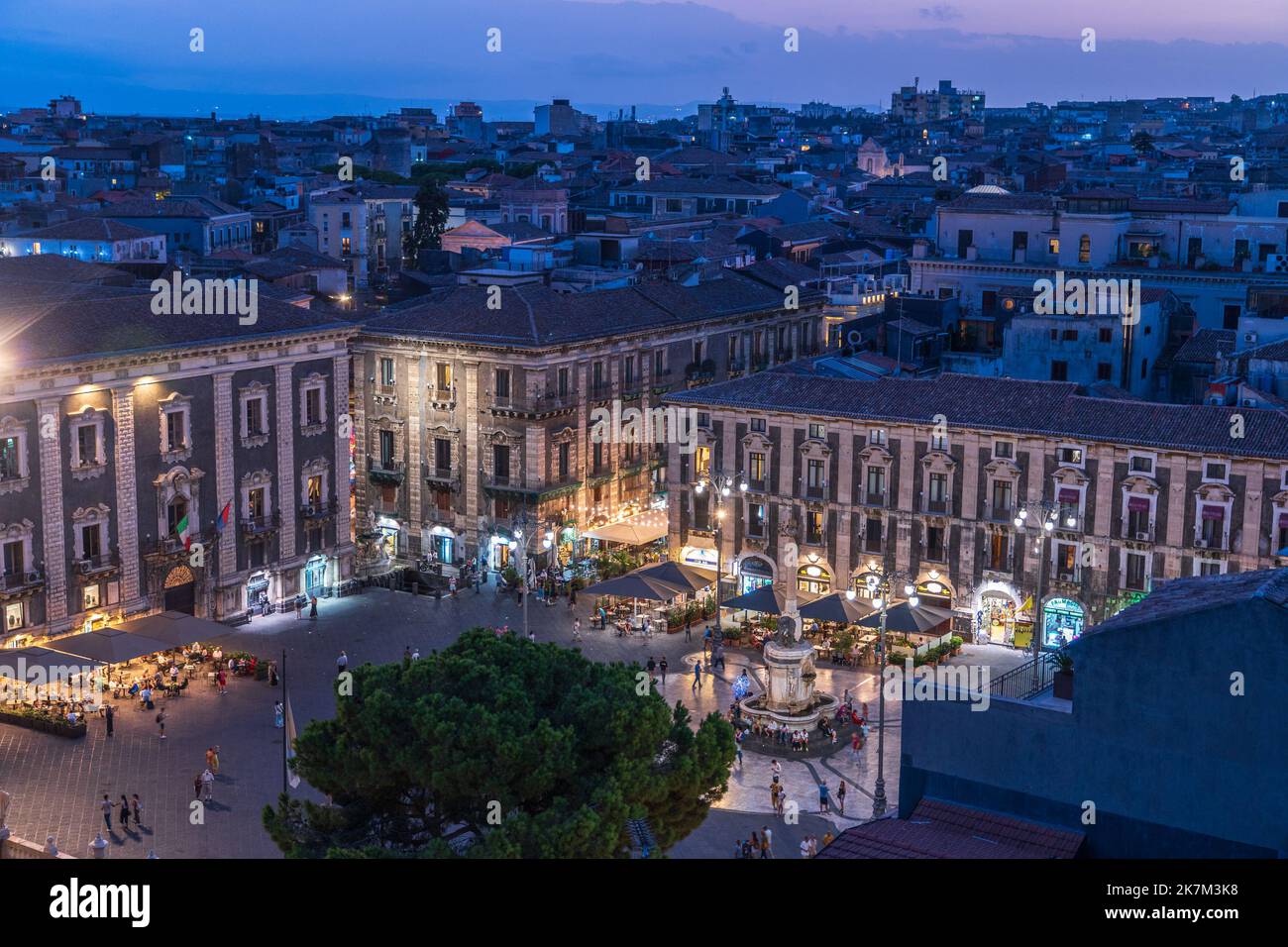 Duomo Square in the town of Catania. Sicily Stock Photo - Alamy