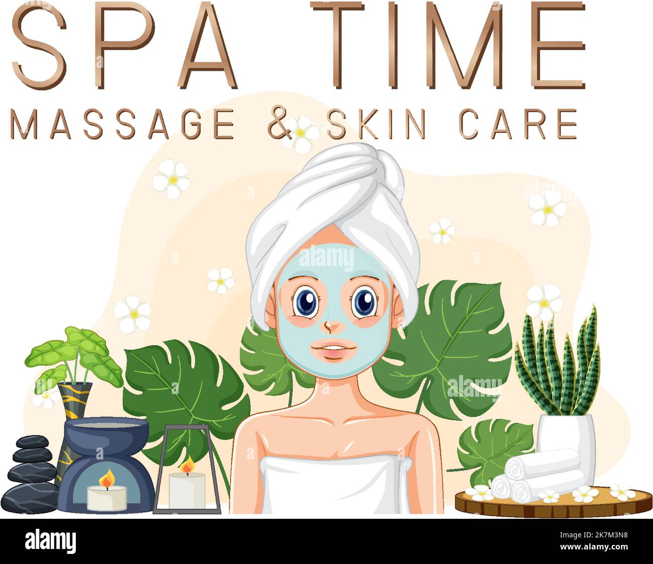 Luxury spa poster template design illustration Stock Vector Image & Art ...