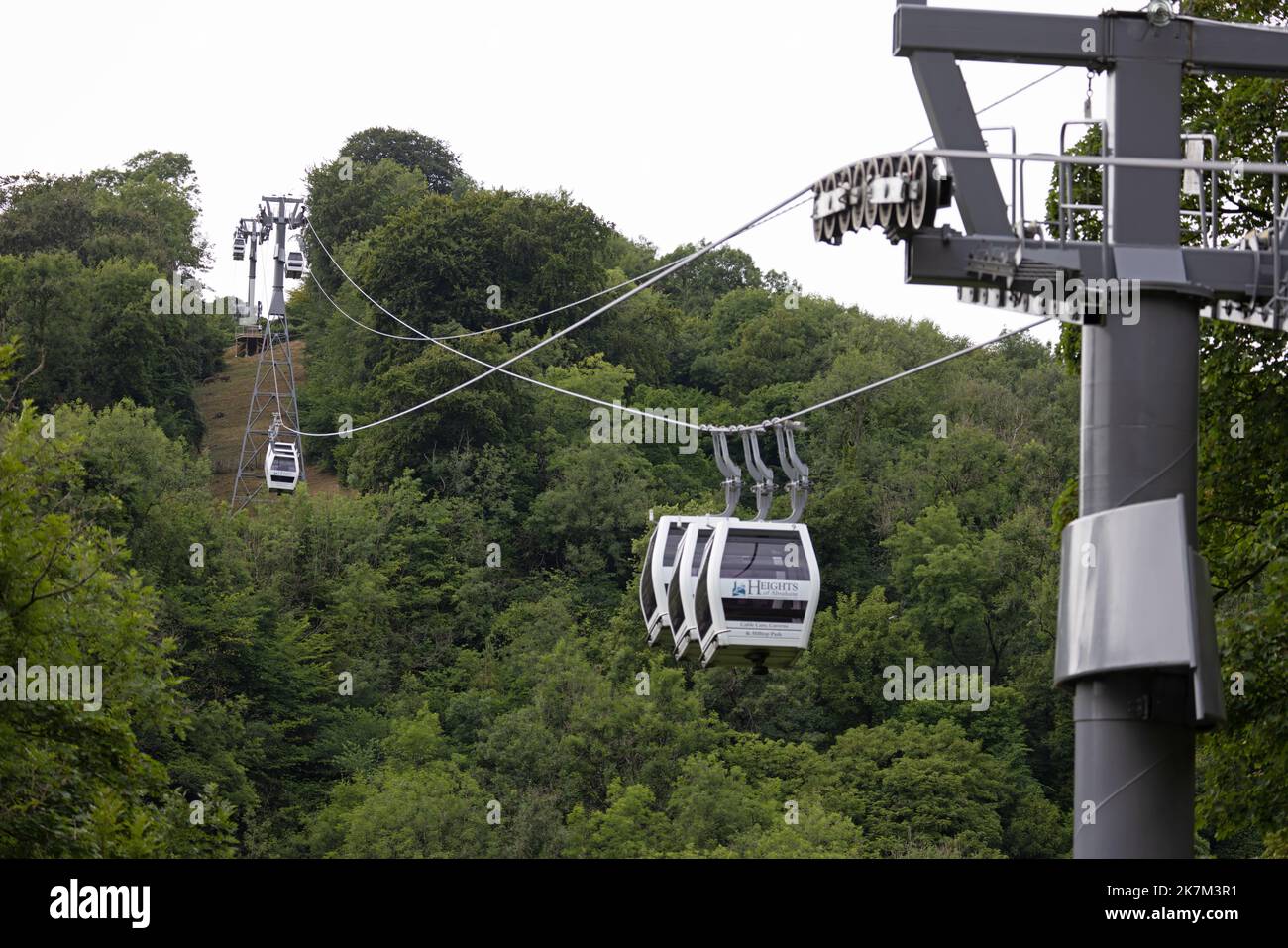 Cable cars Heights of Abraham Derbyshire Dales Matlock Bath UK GB July ...
