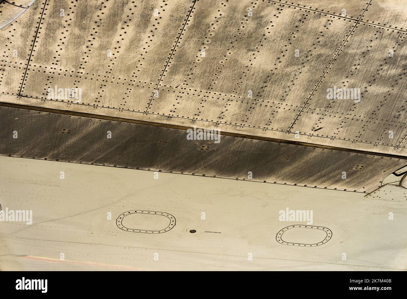 Airplane metal wing background texture Stock Photo - Alamy