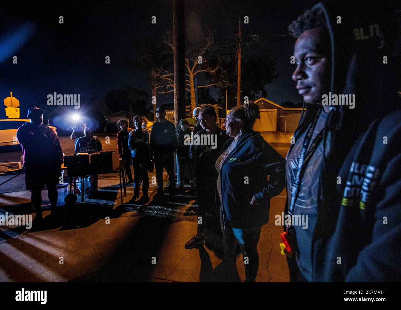 Los Angeles, Calif, USA. 17th Oct, 2022. Black Lives Matter organizers ...