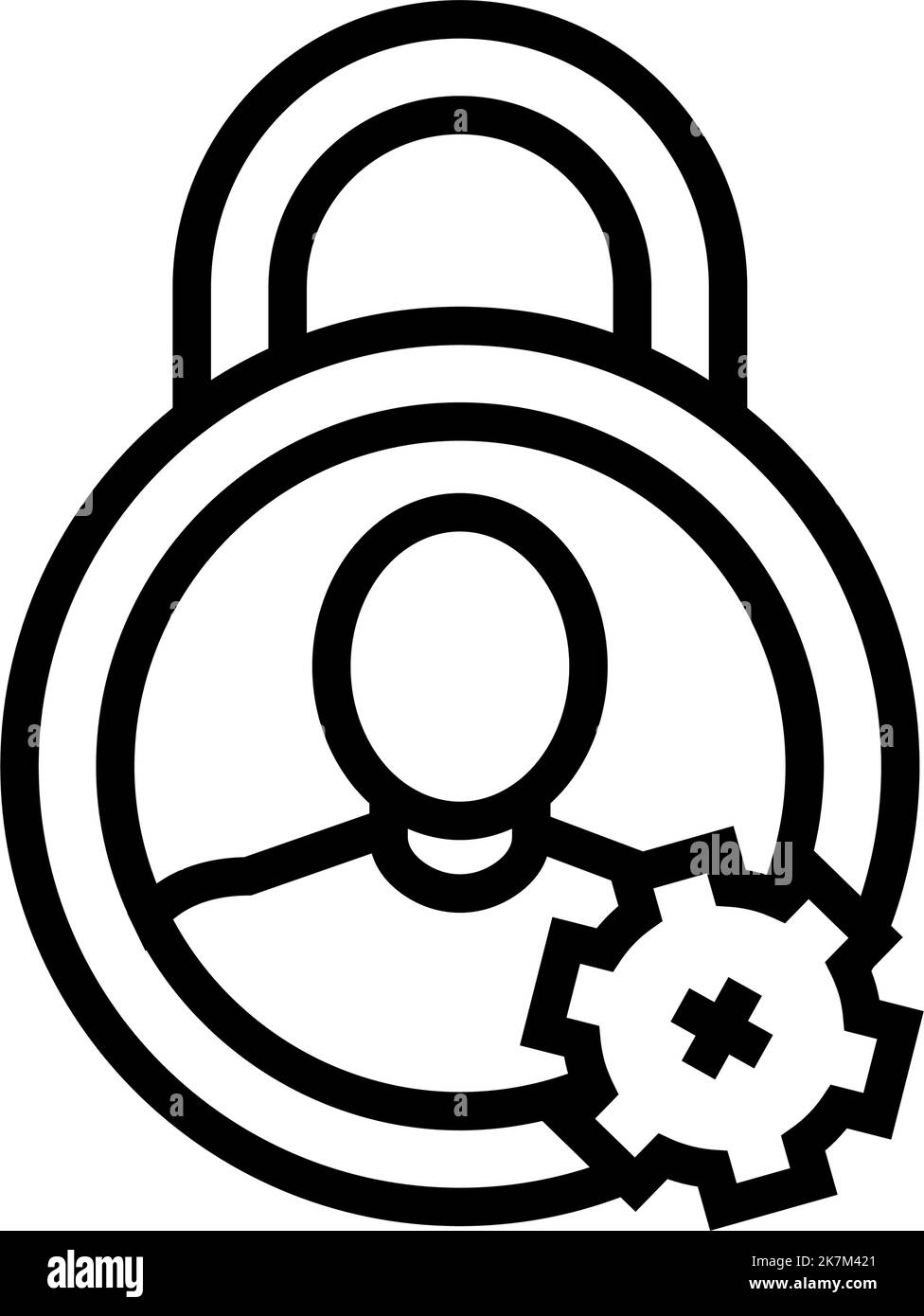 privacy padlock line icon vector illustration Stock Vector Image & Art ...