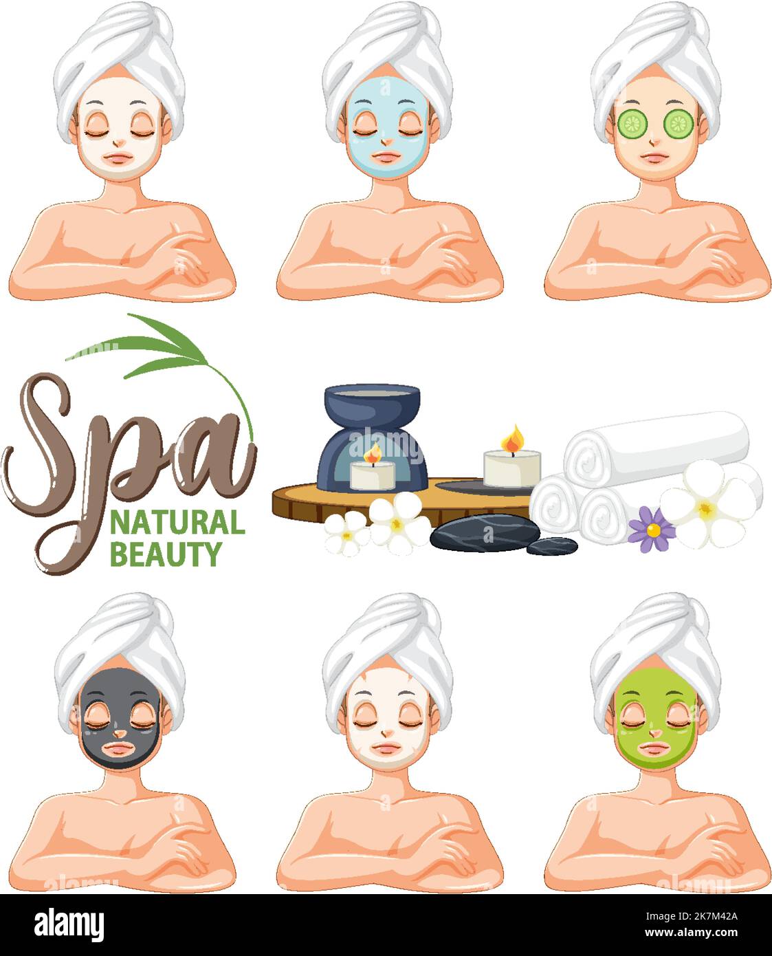 Male spa facial Stock Vector Images - Alamy