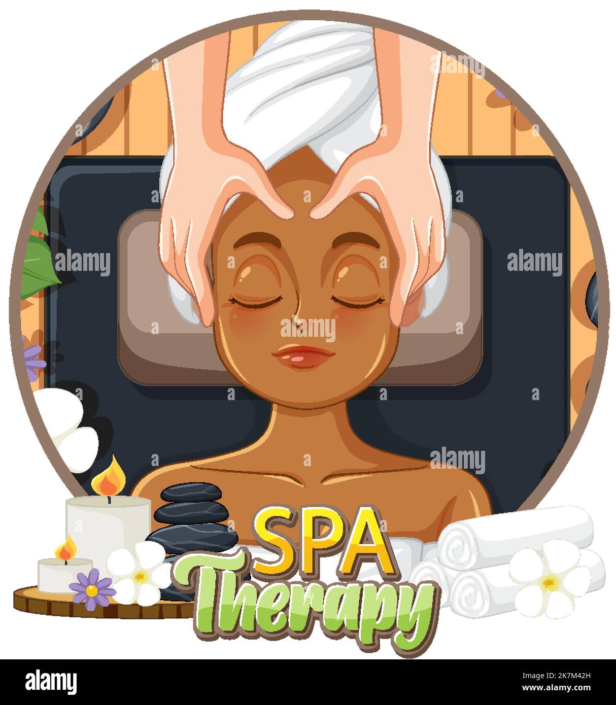 Woman getting spa massage Cut Out Stock Images & Pictures - Alamy