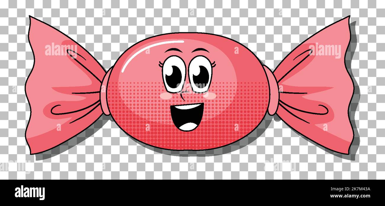 Candy cartoon character isolated illustration Stock Vector Image & Art ...