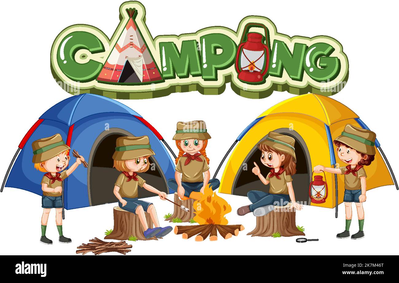 Kids Campfire Clipart