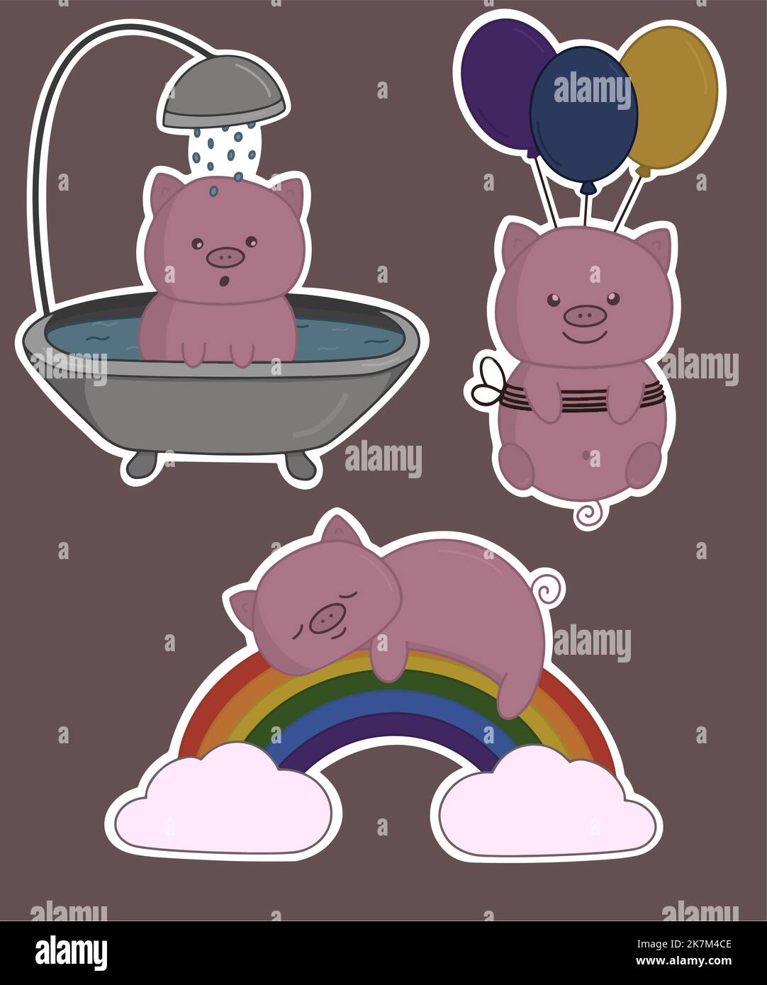Live pigs Stock Vector Images - Alamy