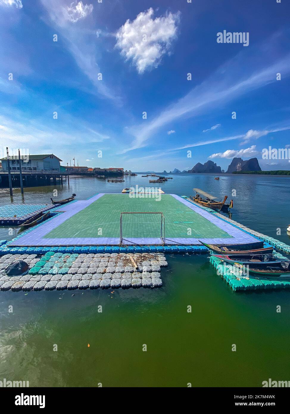 Ko Panyi or Koh Panyee floating football field in the muslim fishing ...