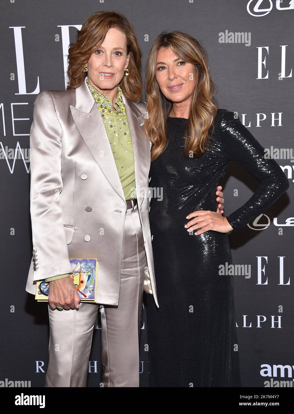 Sigourney Weaver and Nina Garcia arriving to the 29th annual ELLE Women ...