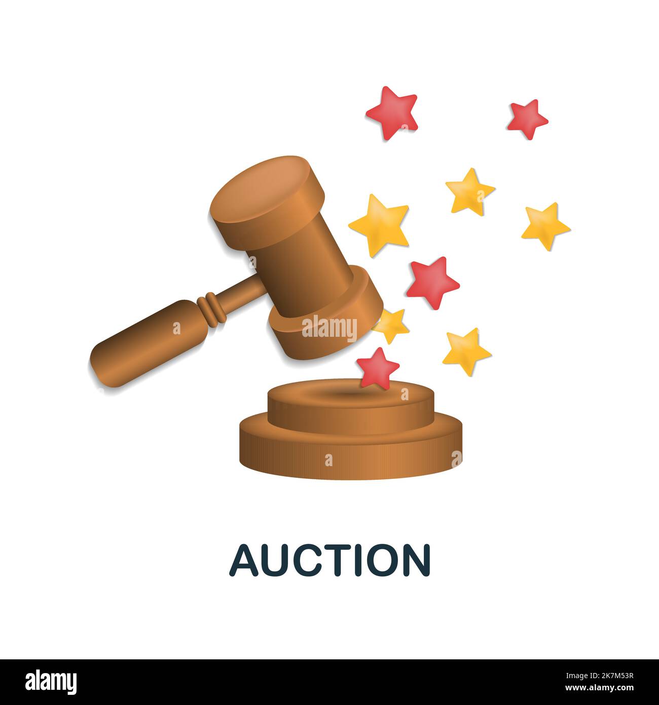 Auction icon. 3d illustration from black friday collection. Creative ...