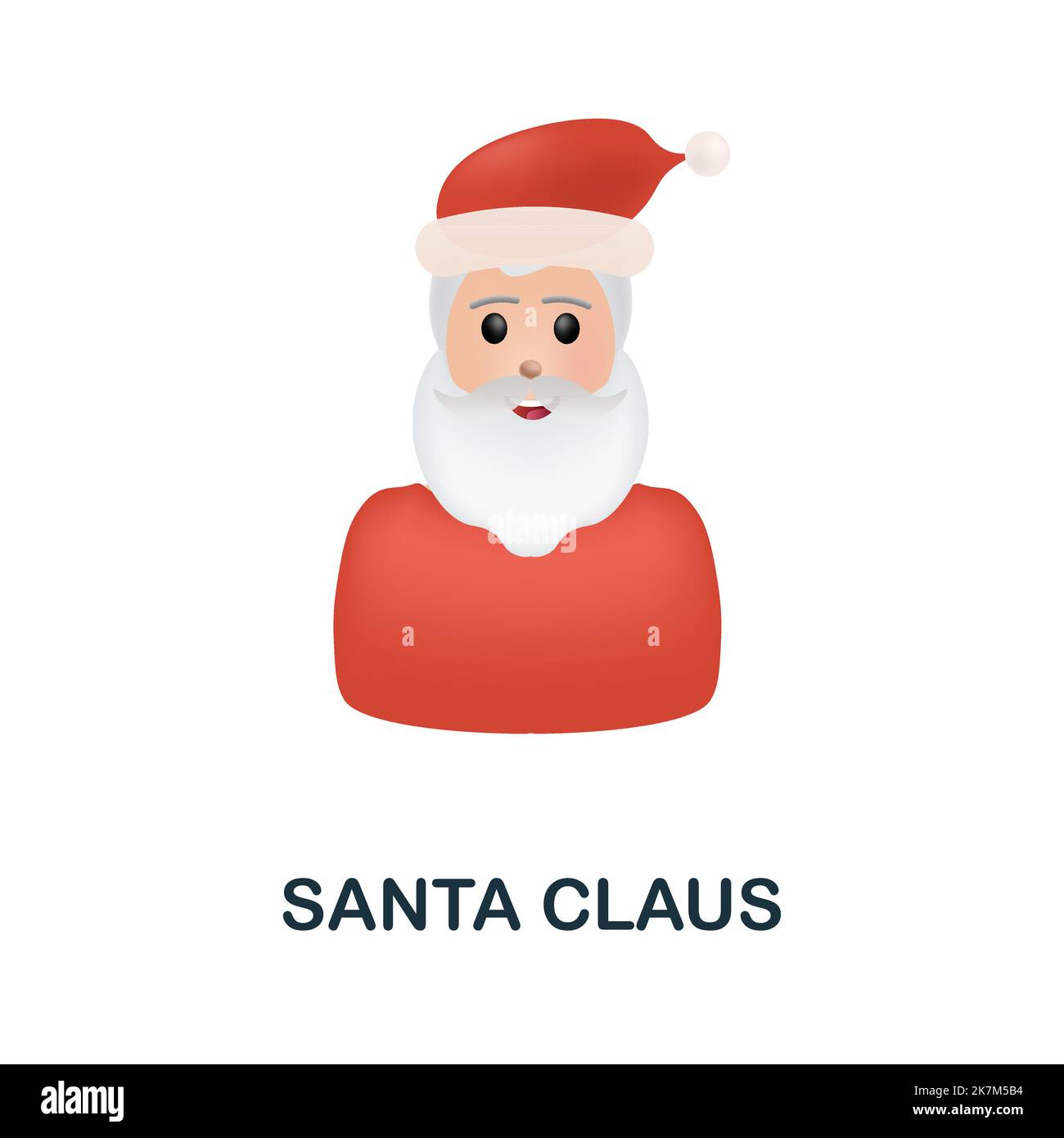 Santa Claus icon. 3d illustration from christmas collection. Creative ...