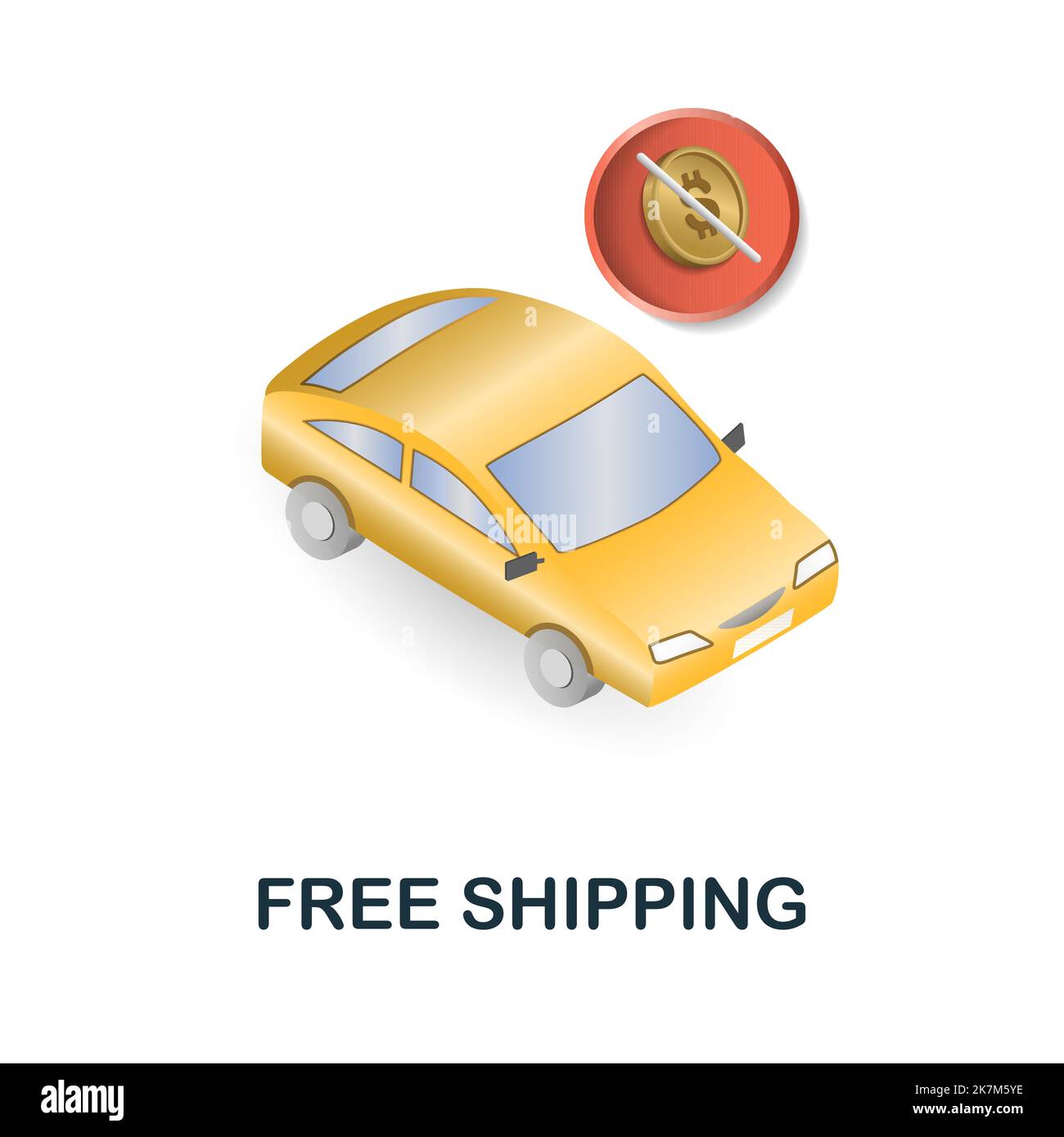 Free Shipping icon. 3d illustration from black friday collection ...