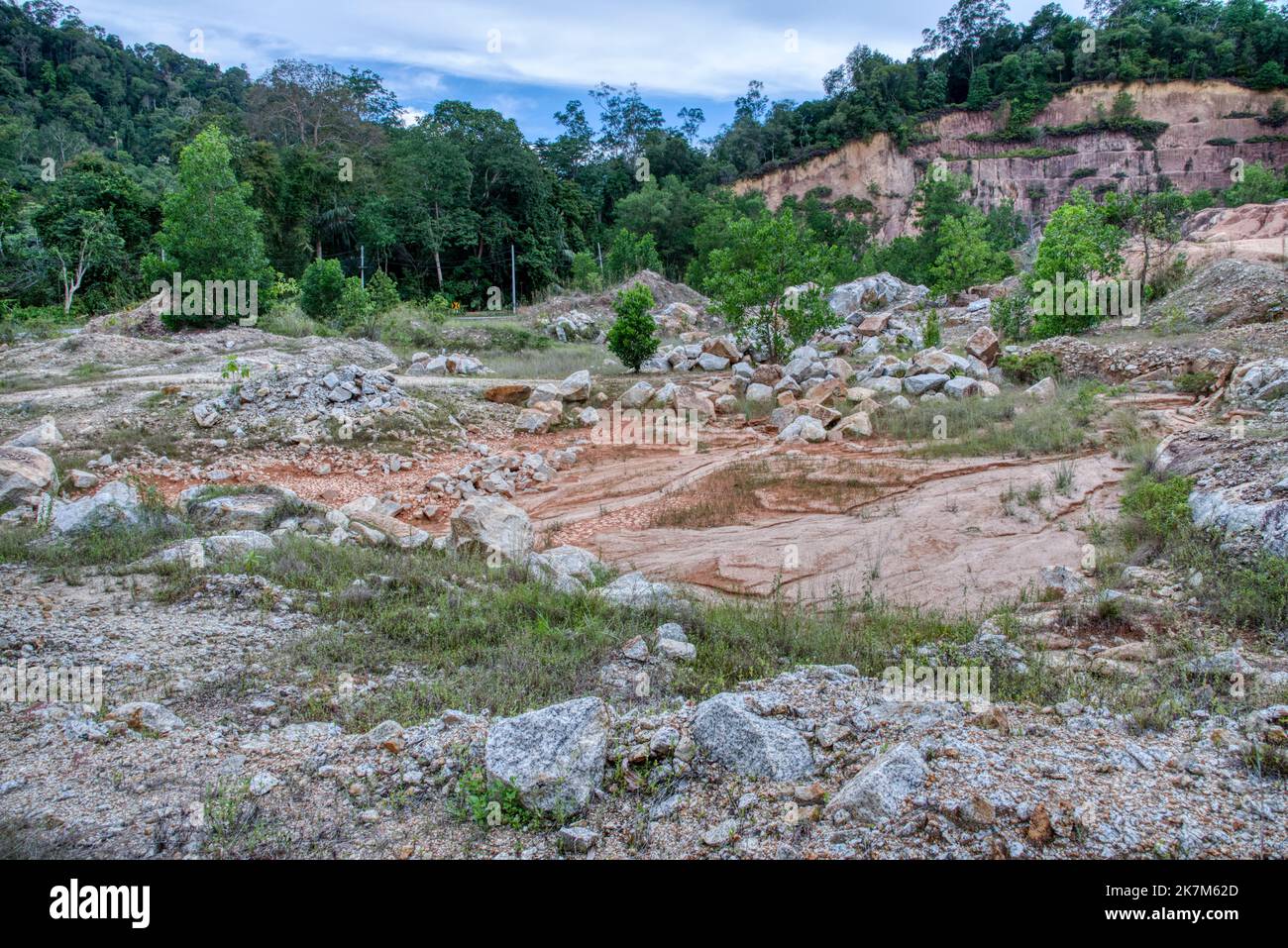 erosion scene around the quarry landscape area Stock Photo - Alamy