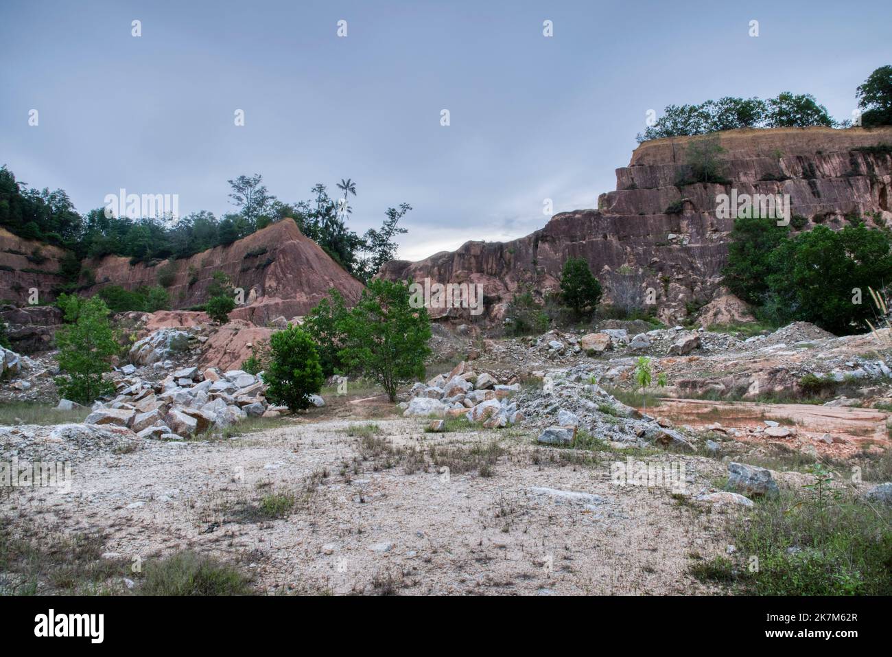 erosion scene around the quarry landscape area Stock Photo - Alamy