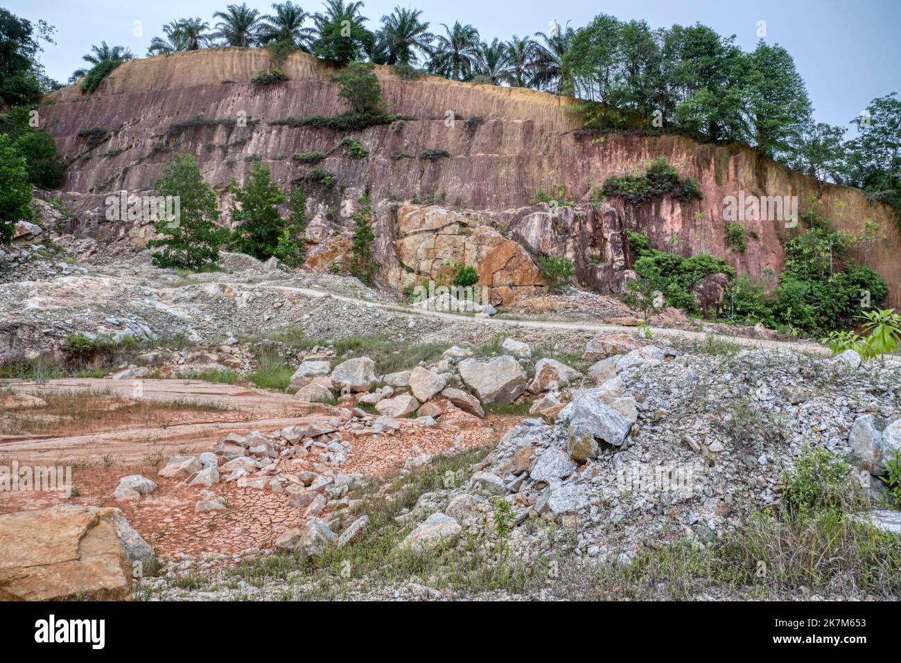 erosion scene around the quarry landscape area Stock Photo - Alamy