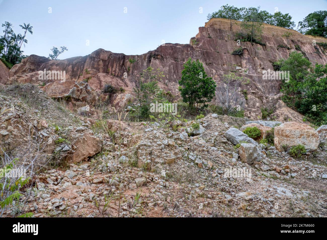 erosion scene around the quarry landscape area Stock Photo - Alamy