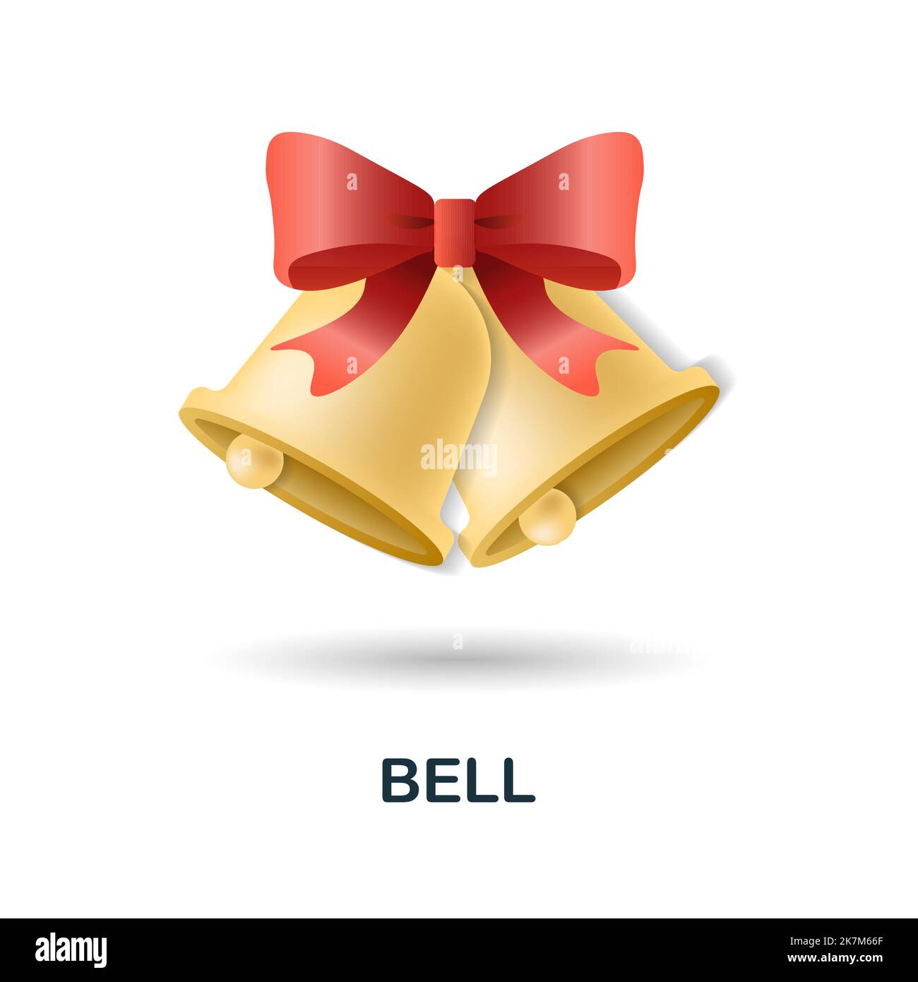 Bell icon. 3d illustration from christmas collection. Creative Bell 3d ...
