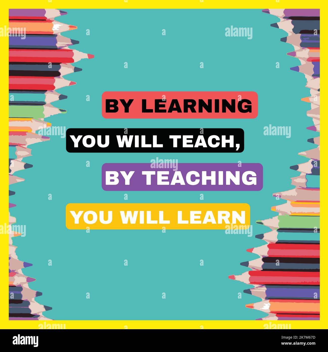 By learning you will teach by teaching you will learn vector lettering ...