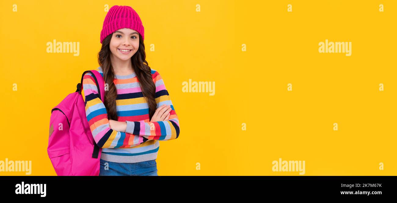 being good girl. knowledge day. teenage student ready to study. child ...