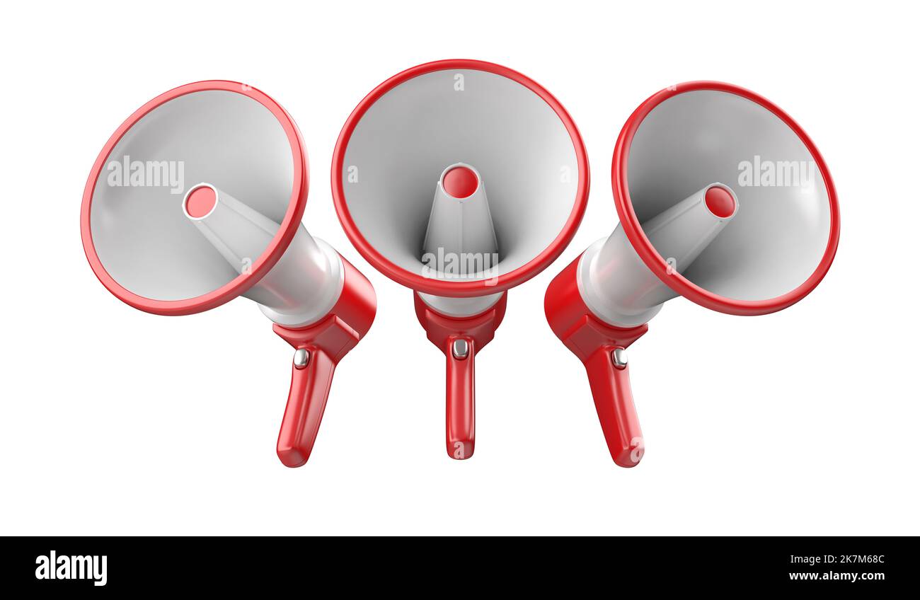 Set of megaphones hi-res stock photography and images - Alamy