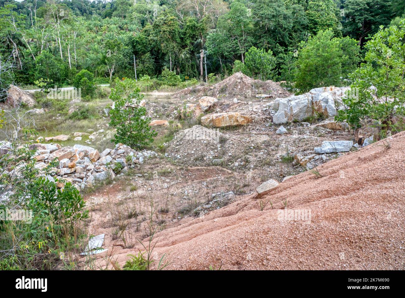 erosion scene around the quarry landscape area Stock Photo - Alamy
