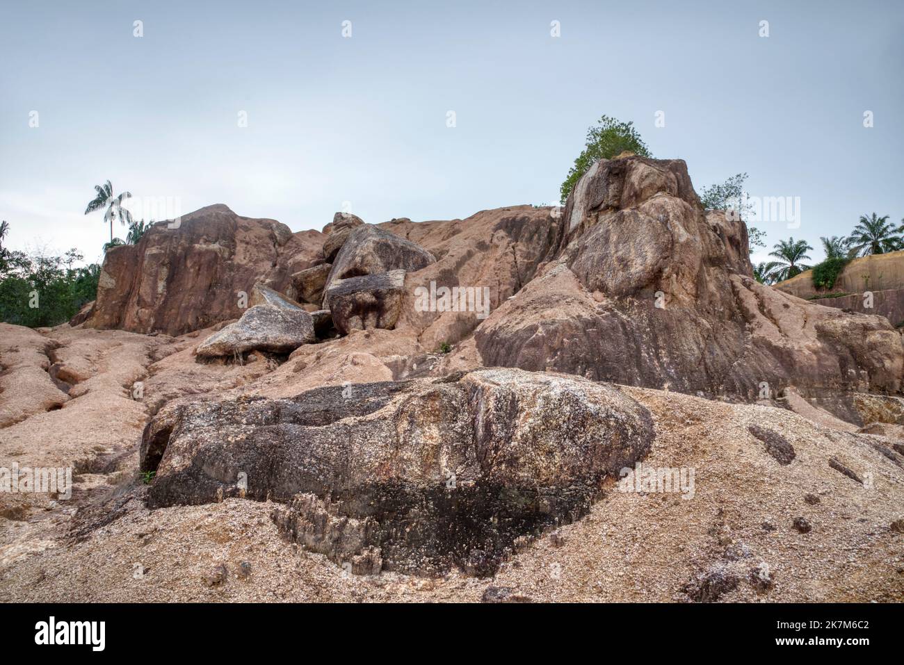 erosion scene around the quarry landscape area Stock Photo - Alamy