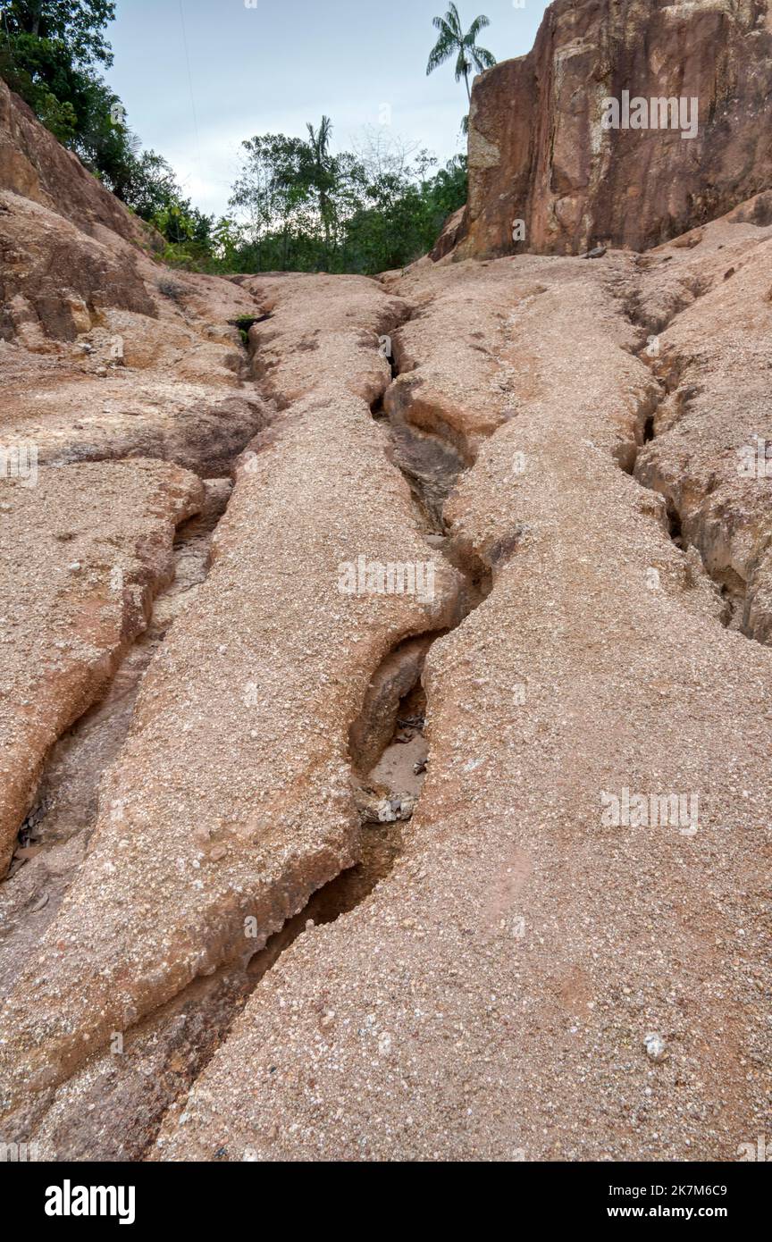 erosion scene around the quarry landscape area Stock Photo - Alamy