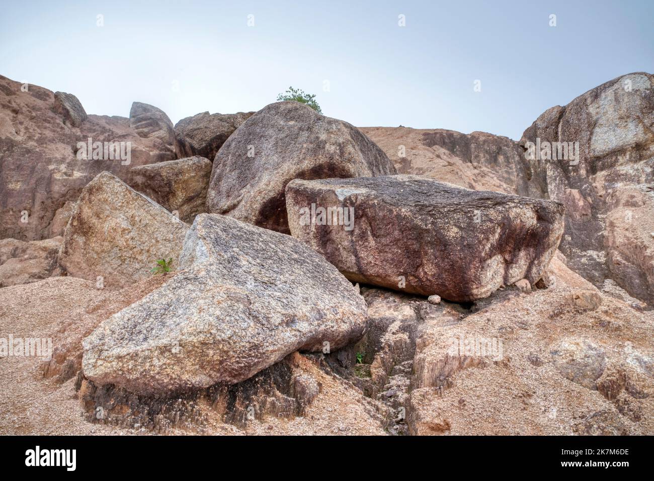 erosion scene around the quarry landscape area Stock Photo - Alamy
