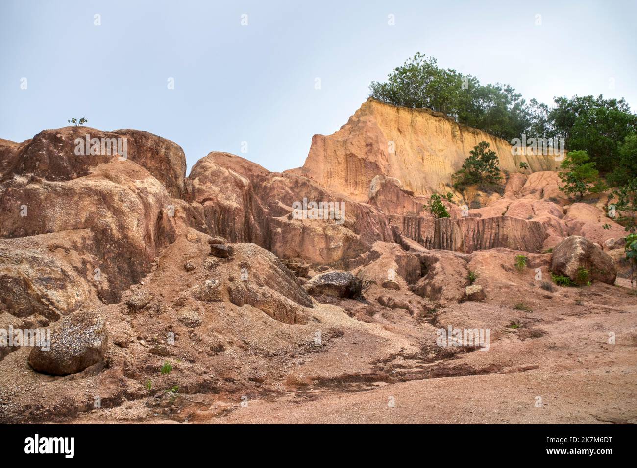 erosion scene around the quarry landscape area Stock Photo - Alamy