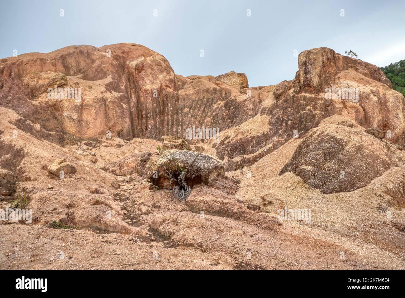 erosion scene around the quarry landscape area Stock Photo - Alamy