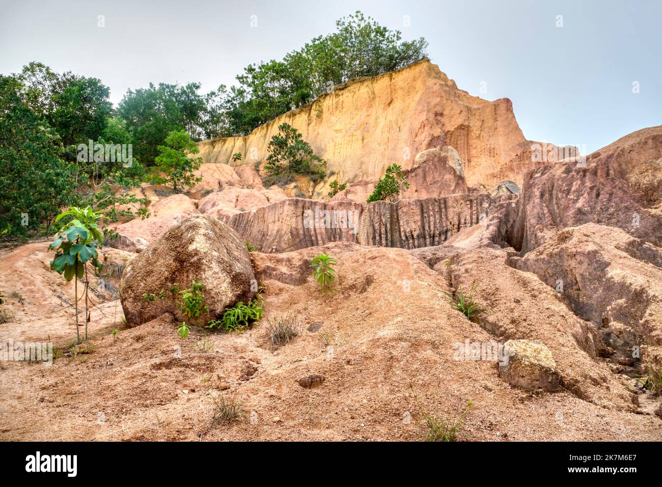 erosion scene around the quarry landscape area Stock Photo - Alamy
