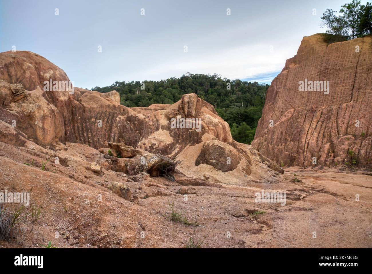 erosion scene around the quarry landscape area Stock Photo - Alamy