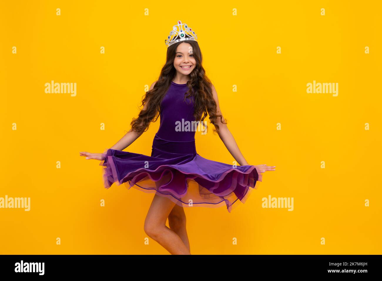 Movement windy dress. Teenage selfish girl celebrates success victory ...