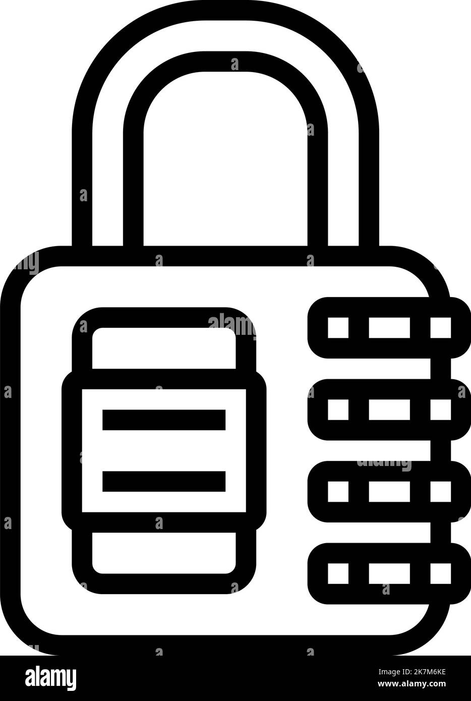 security padlock line icon vector illustration Stock Vector Image & Art ...