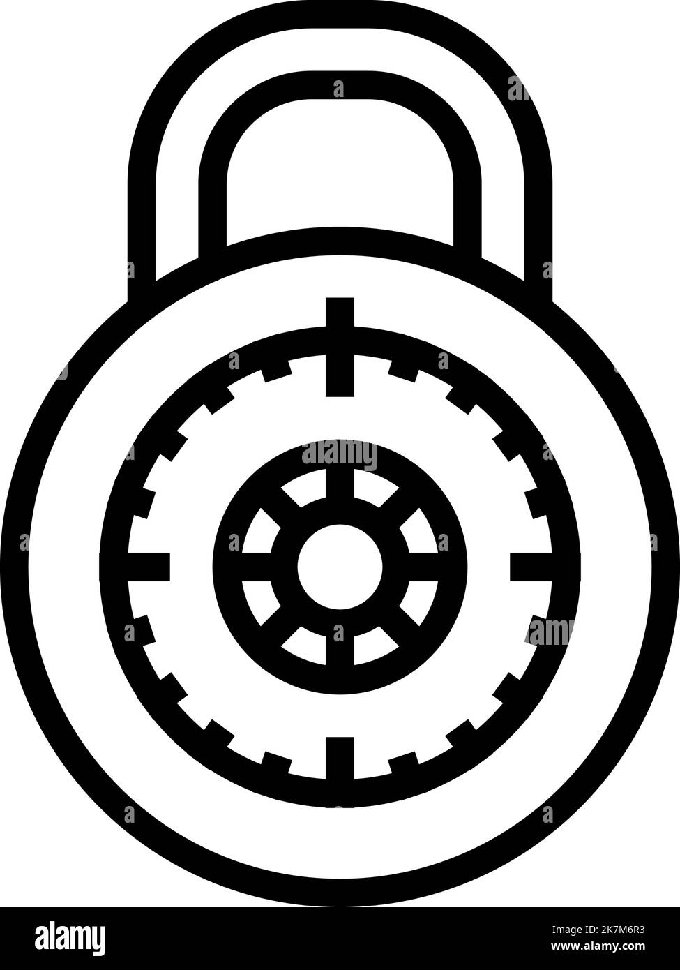 safe padlock line icon vector illustration Stock Vector Image & Art - Alamy