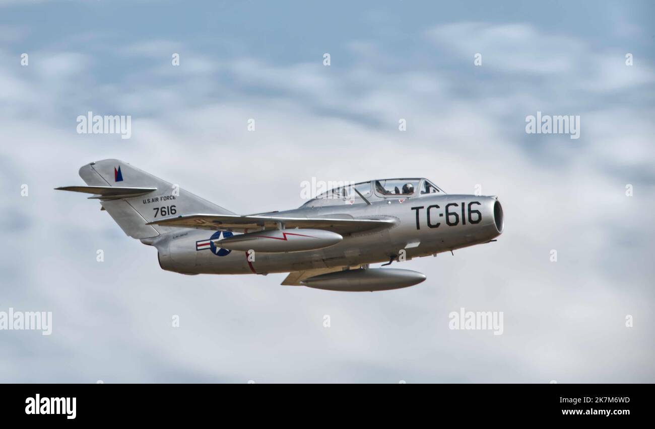 Mig 15 Russian jet fighter in American markings Stock Photo - Alamy