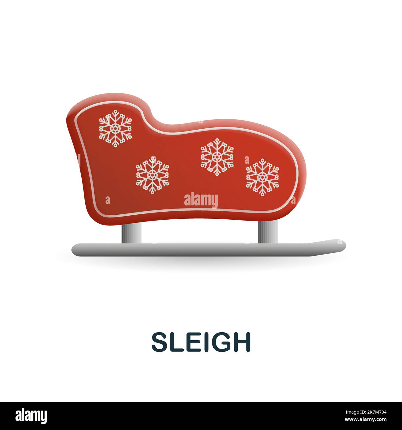 Sleigh icon. 3d illustration from christmas collection. Creative Sleigh ...