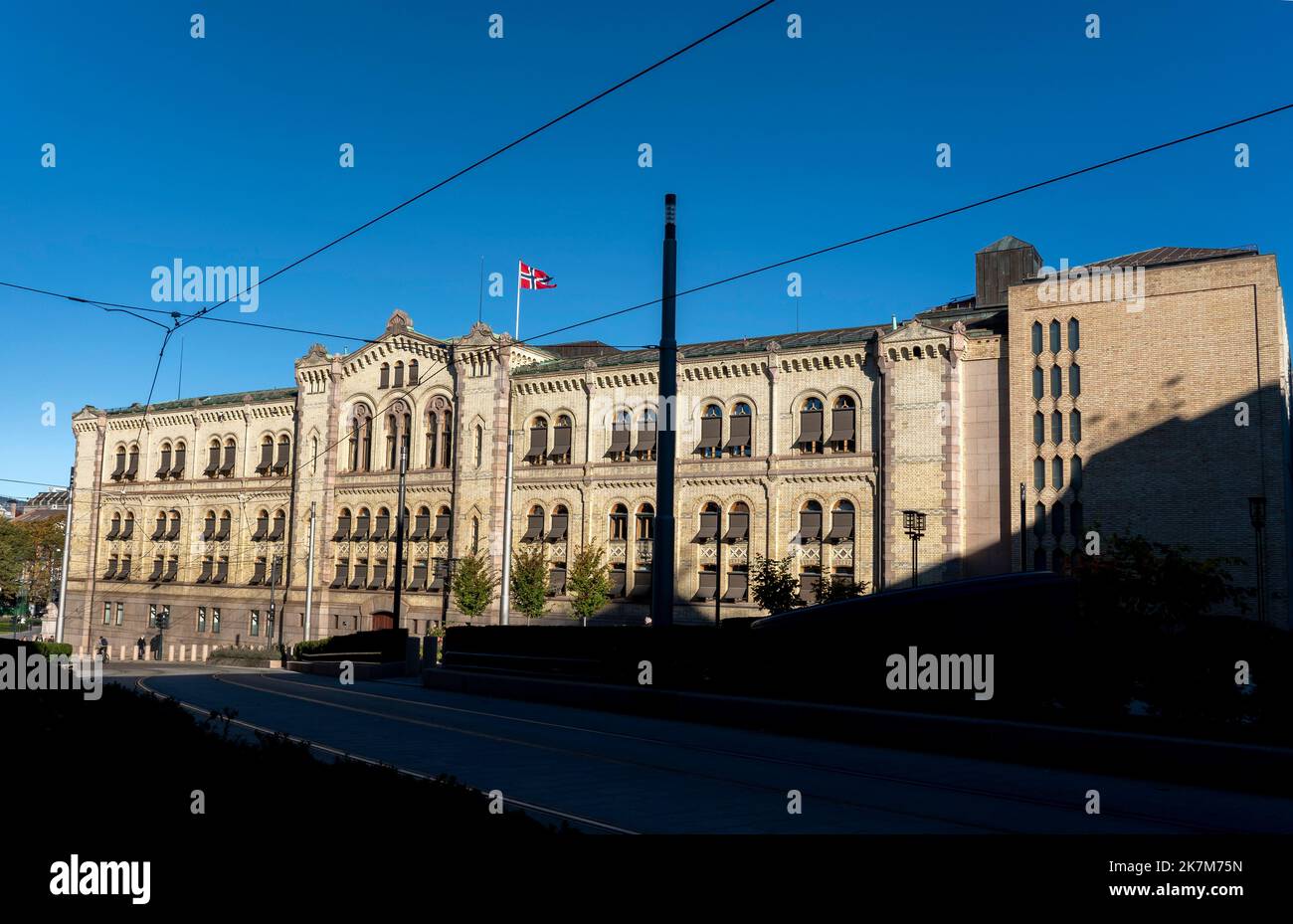 Oslo 20221017.Norway's national assembly, the parliament seen from the ...