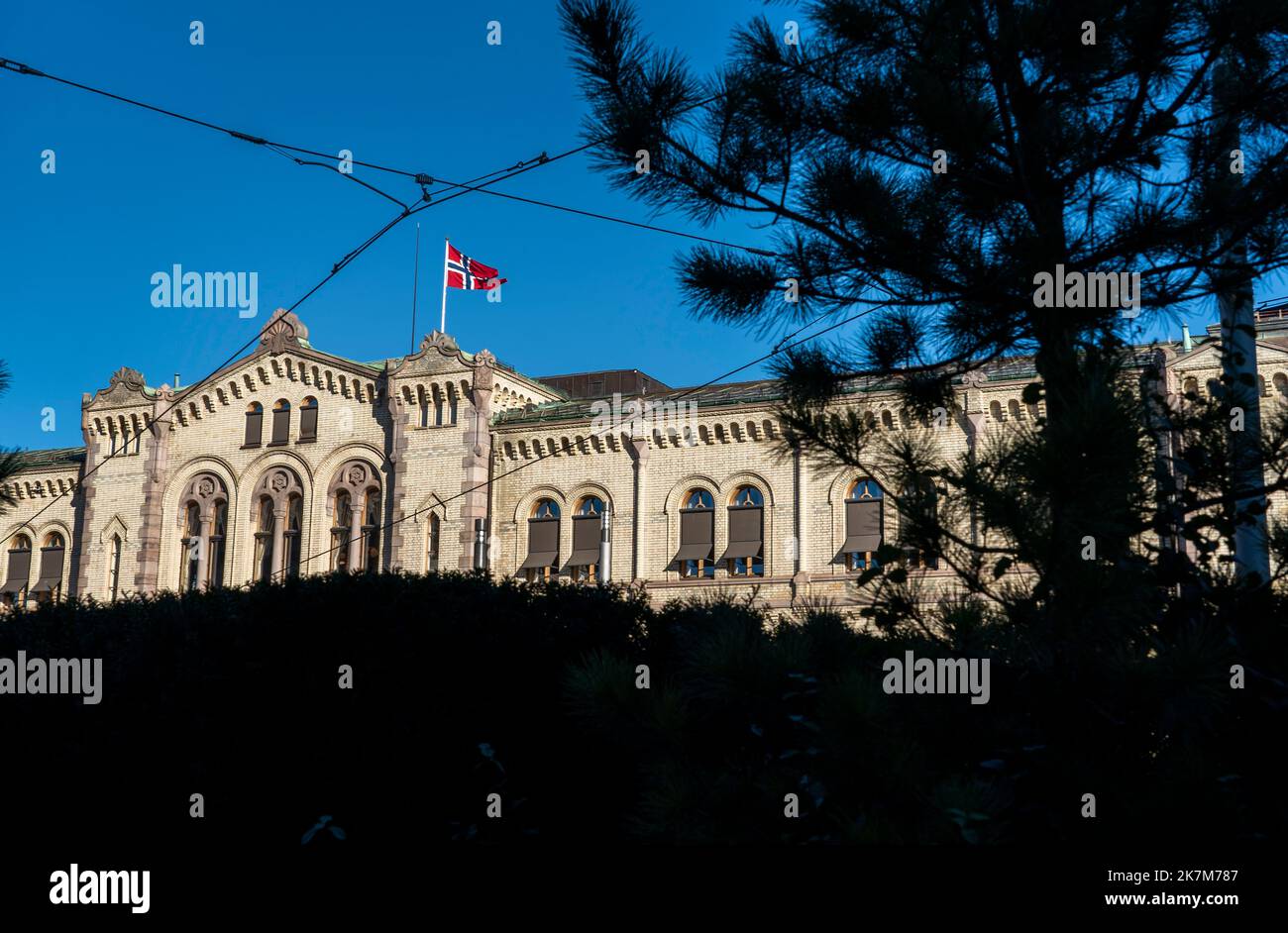 Oslo 20221017.Norway's national assembly, the parliament seen from the ...