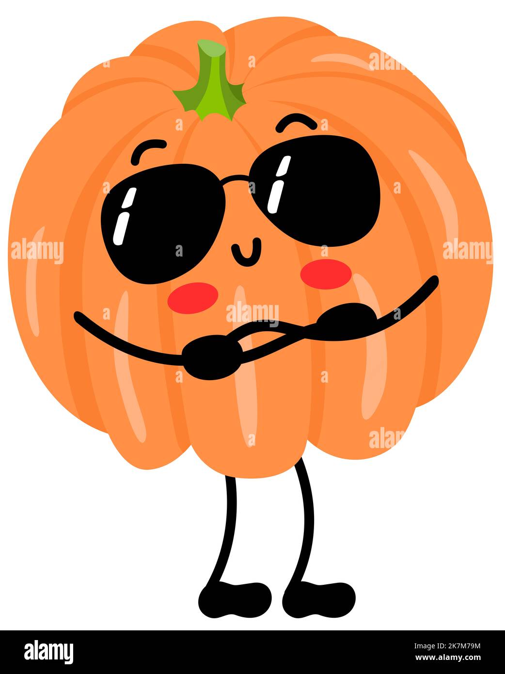 Cute pumpkin vegetable mascot Cut Out Stock Images & Pictures - Alamy