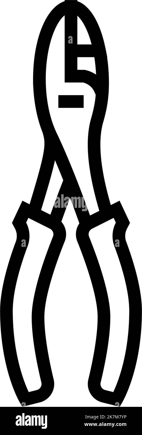 slip joint pliers line icon vector illustration Stock Vector Image ...