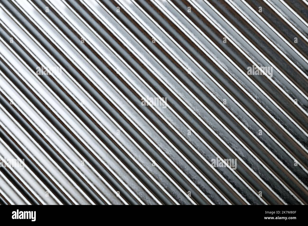 Texture of silver roof metal sheet. Metallic plate texture. Diagonal ...